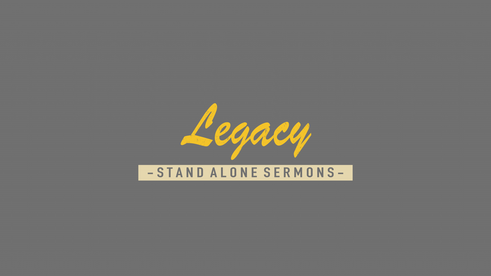 The Lord Is My Provider - Legacy Community Church